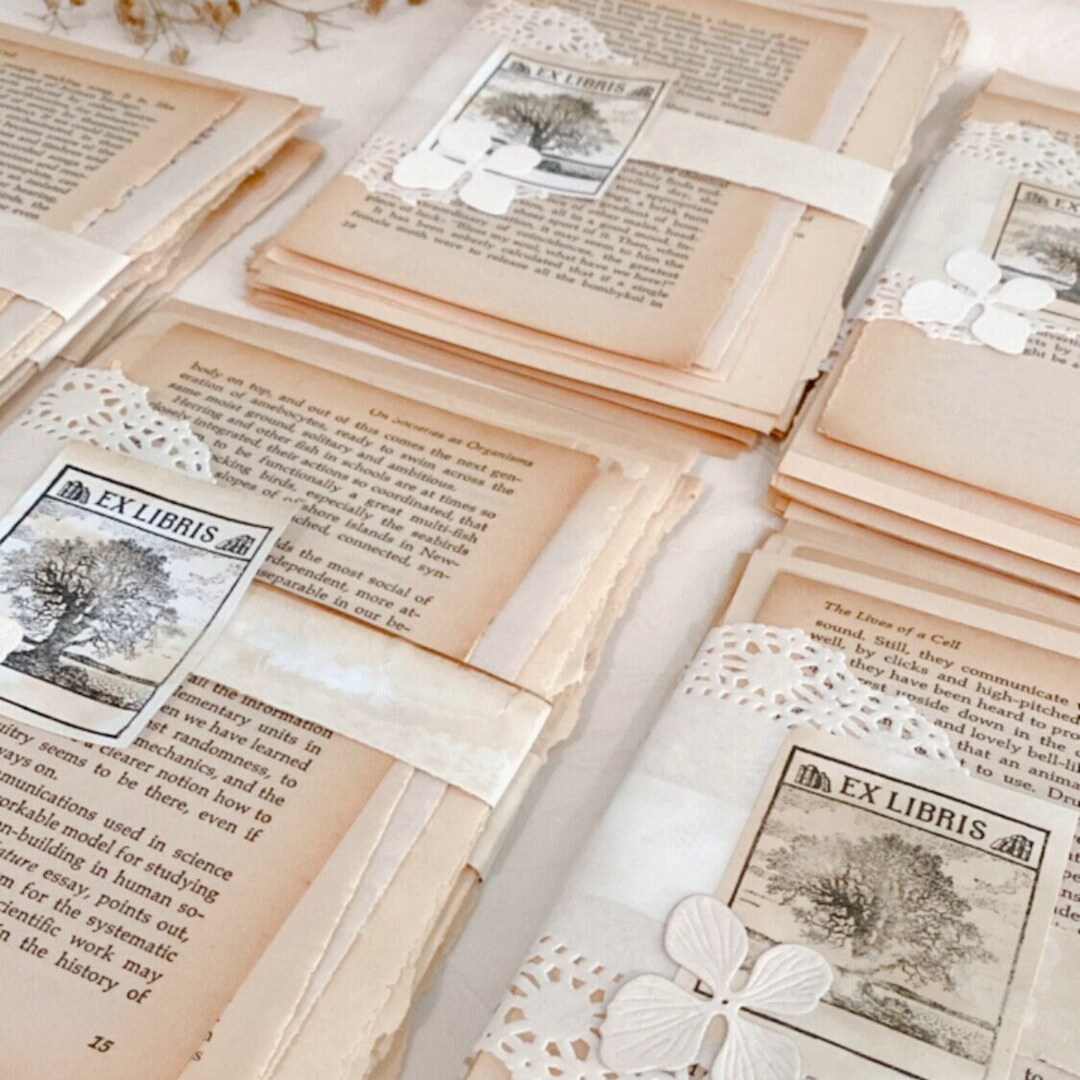 Vintage Book Pages Bundle I Old Book Sheets I for Junk Journals | Paper ...