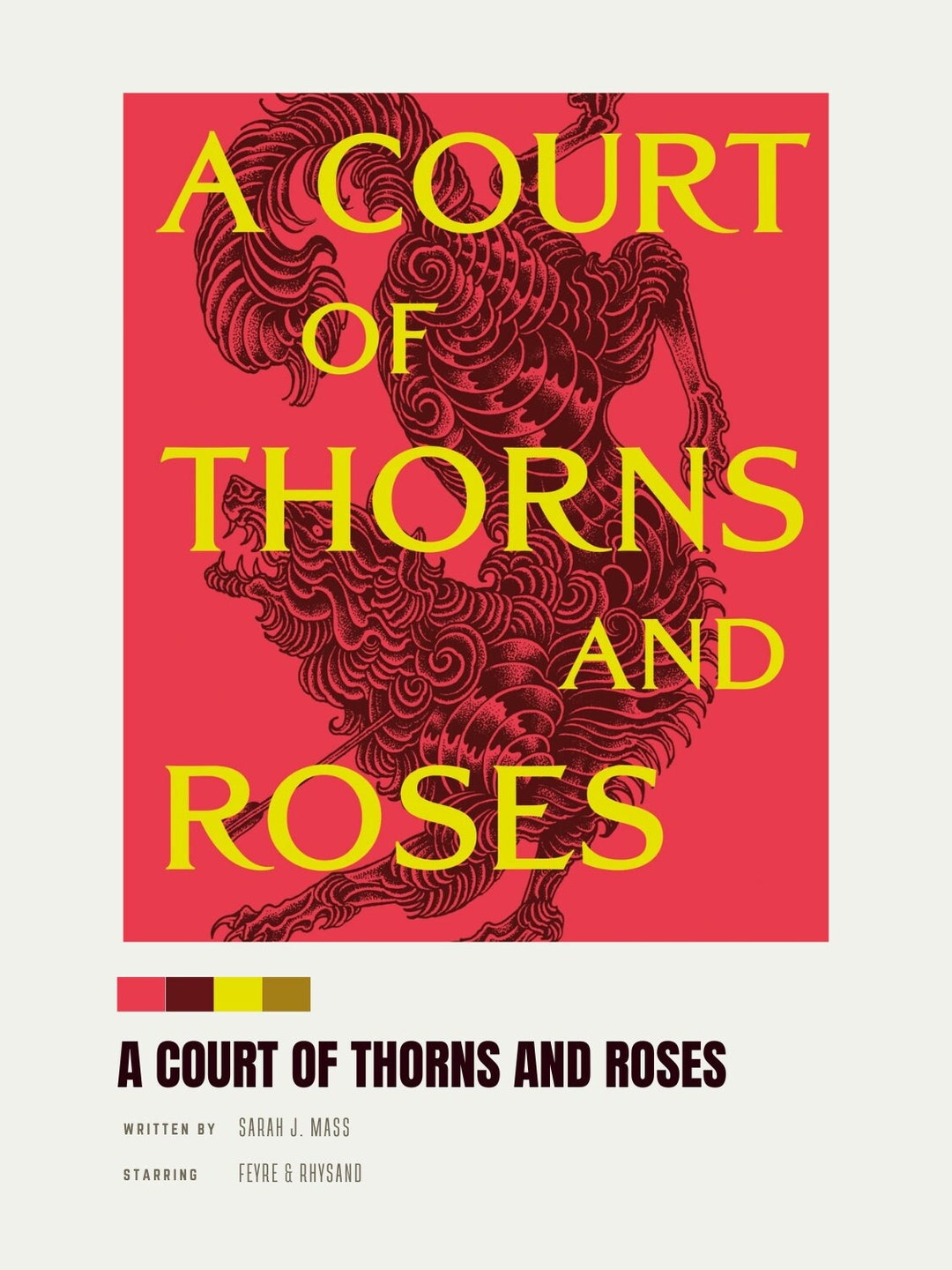 A Court of Thorns and Roses Poster - Etsy