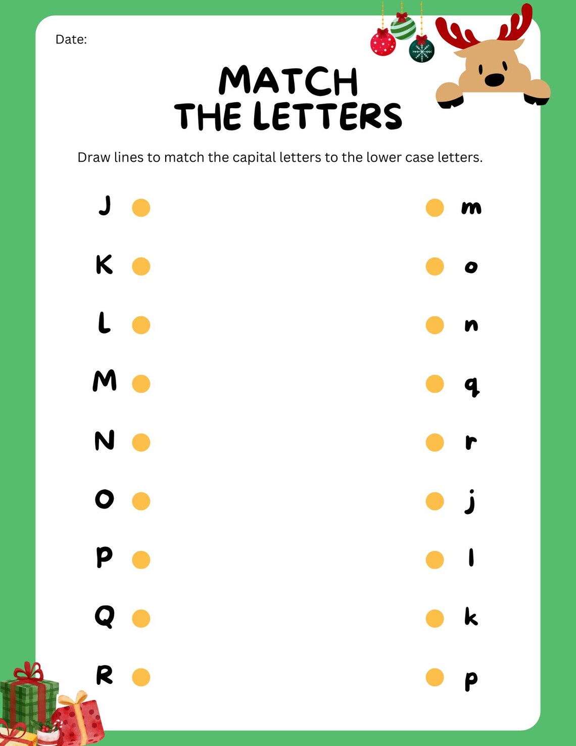 Christmas Alphabet Practice Worksheets – A to Z Tracing, Colouring ...