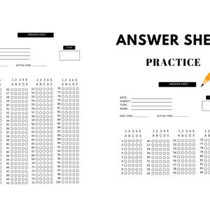 Zipgrade Answer Sheet PDF – Printable 50/100 Question Bubble Sheet – Instant Digital Download ...