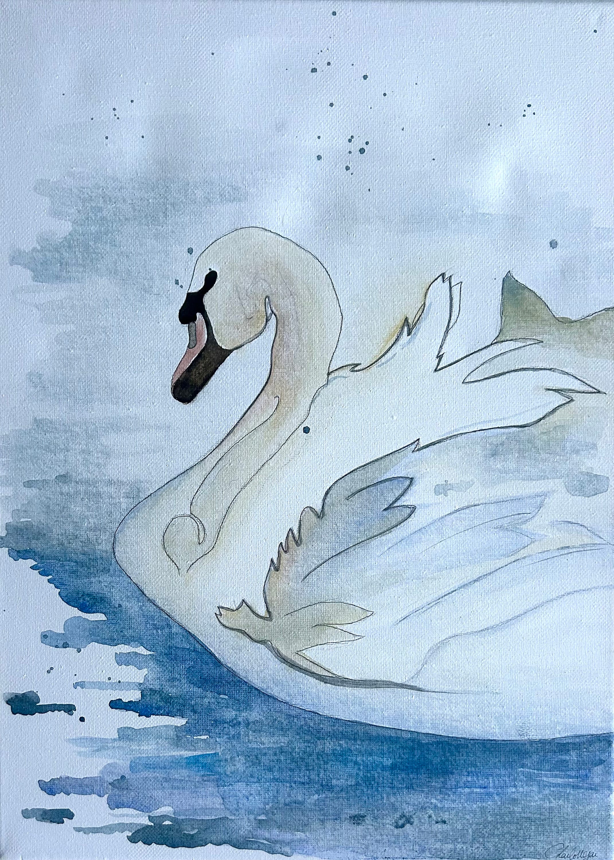 Swan Watercolour Painting - Etsy