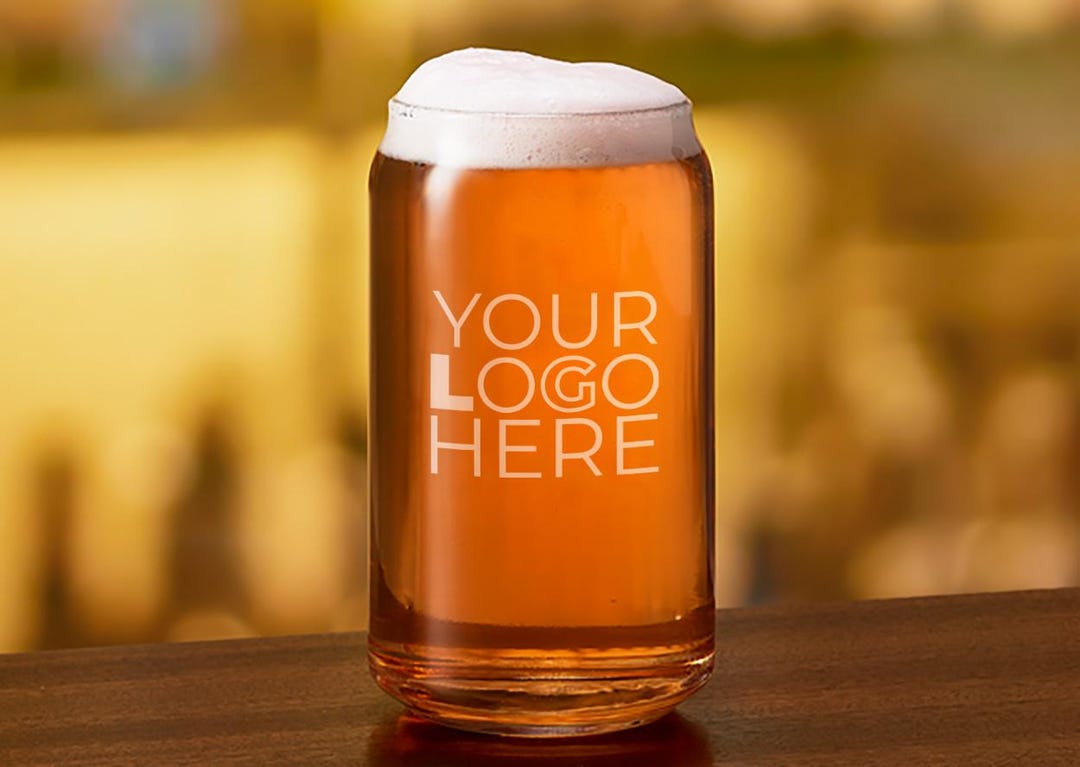 Custom Logo Beer Can Glass - Personalized Corporate Gifts - Etsy