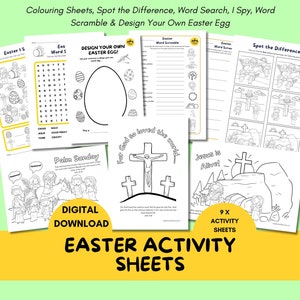 Easter Activity Sheets | Word Search | Spot the Difference | I Spy ...