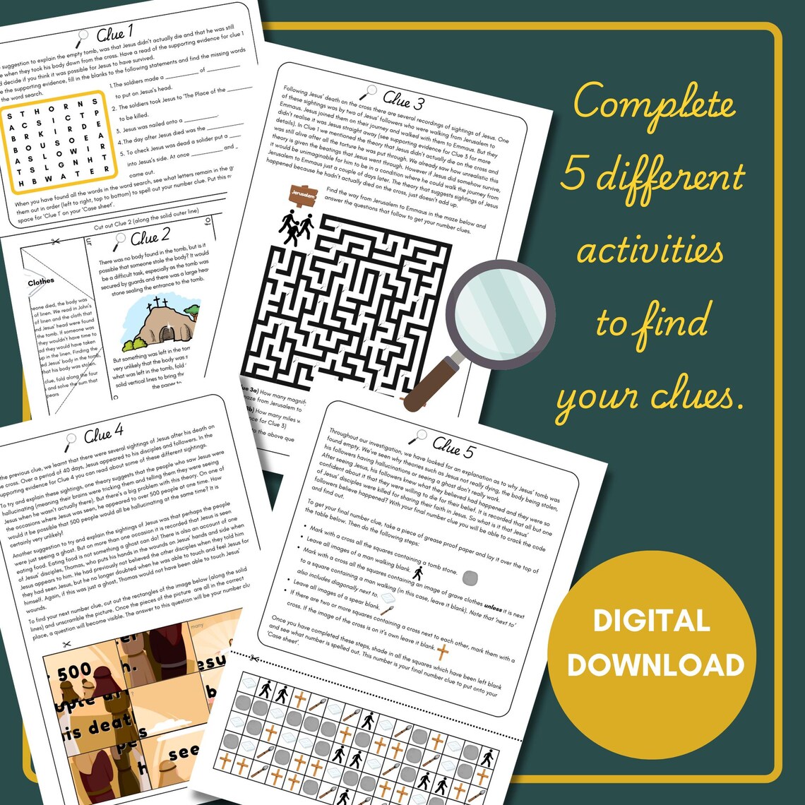 The Case of the Empty Tomb | Easter Themed 'solve the Mystery' Activity ...