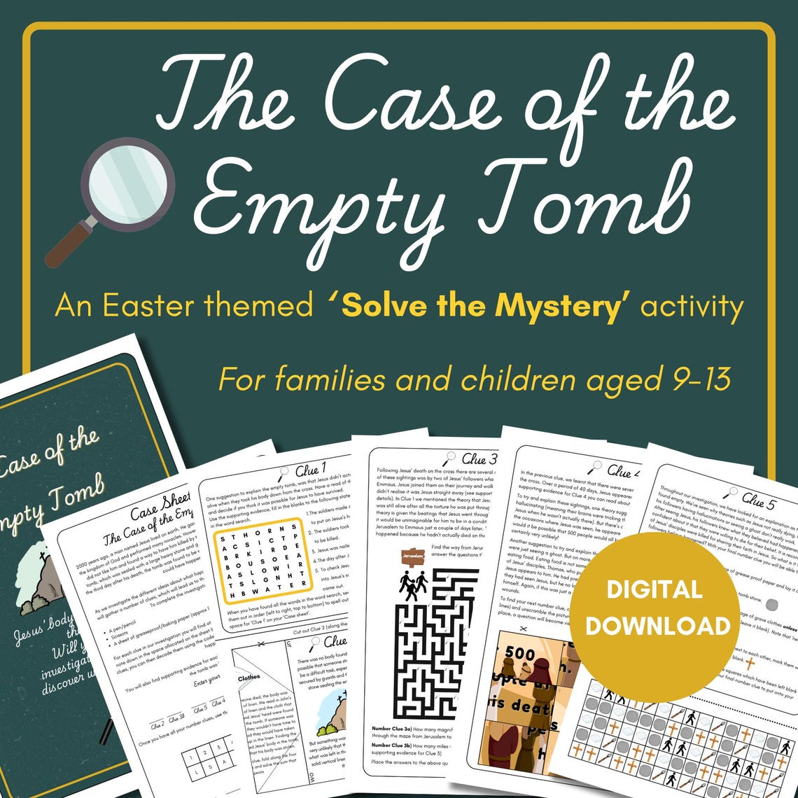 The Case of the Empty Tomb | Easter Themed 'solve the Mystery' Activity ...