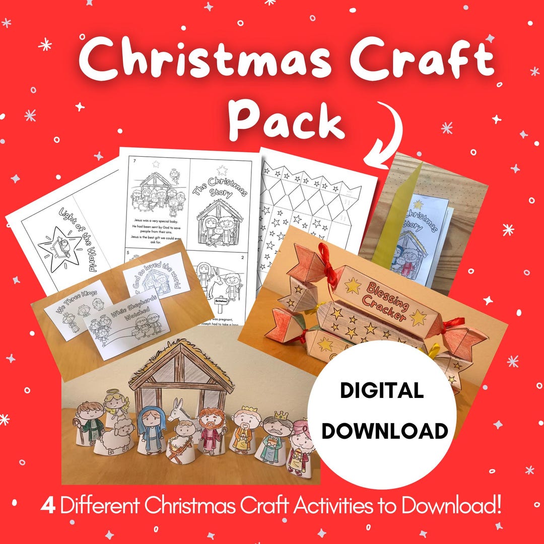 Christmas Craft Pack 3D Paper Nativity Set Christmas Cards Christmas ...