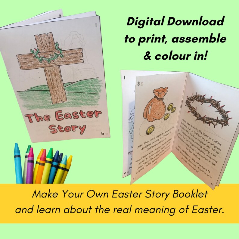 Easter Story Booklet Craft | Colour in Booklet | Make an Easter Book ...