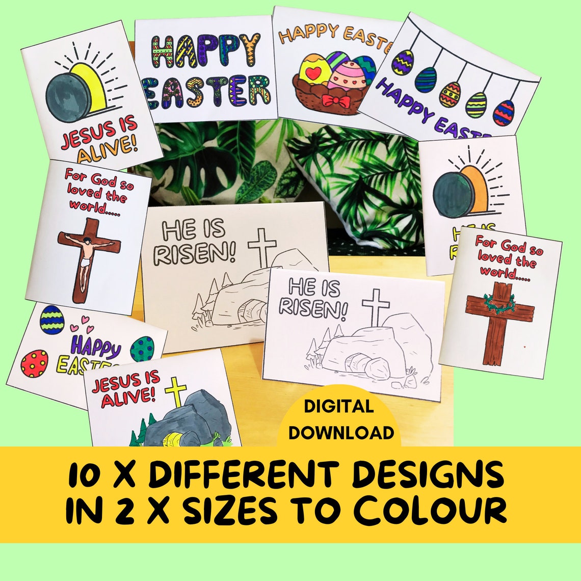 Printable Easter Cards | Colour Your Own Easter Card | Happy Easter ...