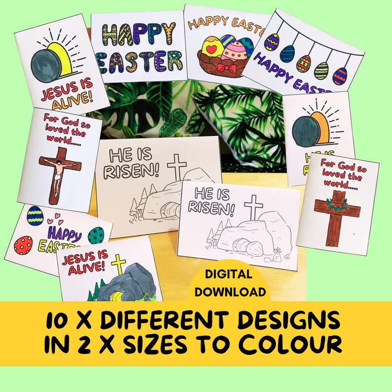 Printable Easter Cards | Colour Your Own Easter Card | Happy Easter ...