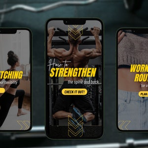 30 Fitness Instagram Reel Templates | Reel Template Cover | Reel Cover ...