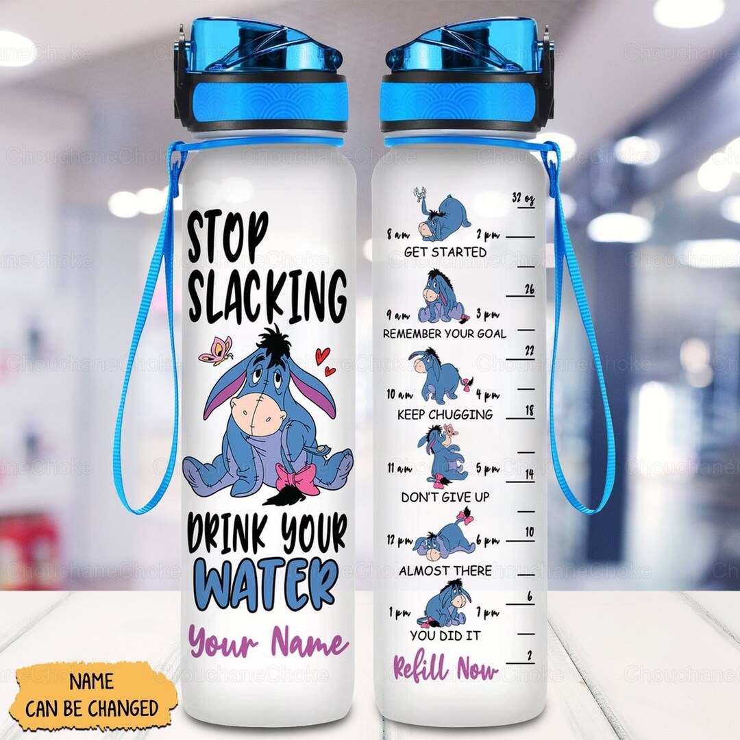 Eeyore Water Tracker Bottle Personalized Eeyore Motivational - Etsy