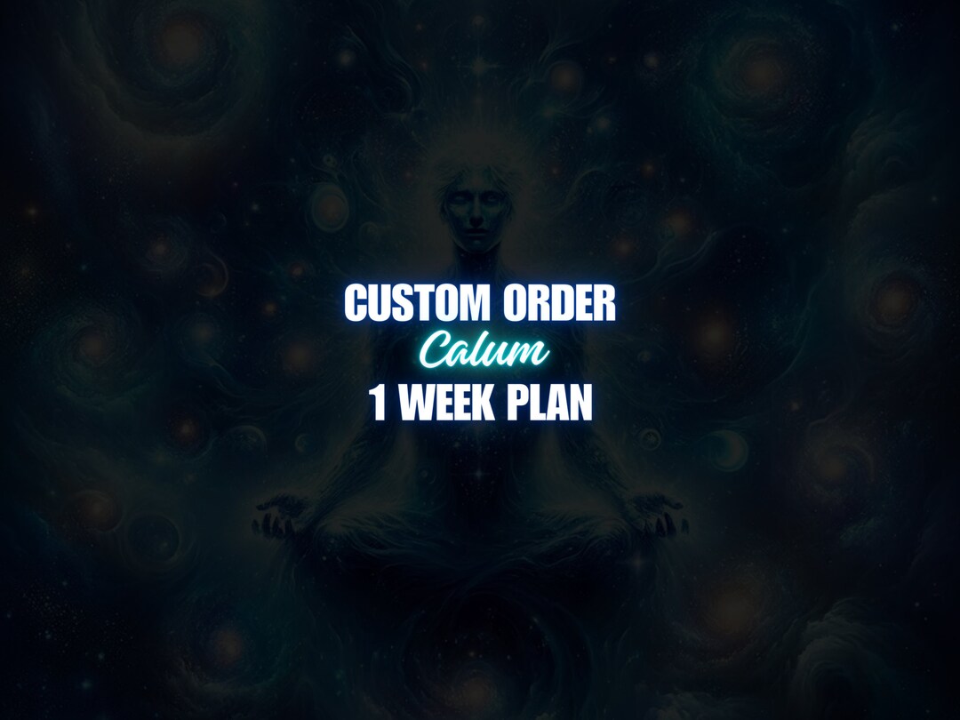 Custom Order 1 Week Plan - Etsy