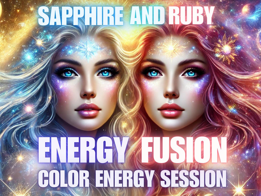 Sapphire Blue and Ruby Red Fusion Healing Harmonize the Tranquility of ...