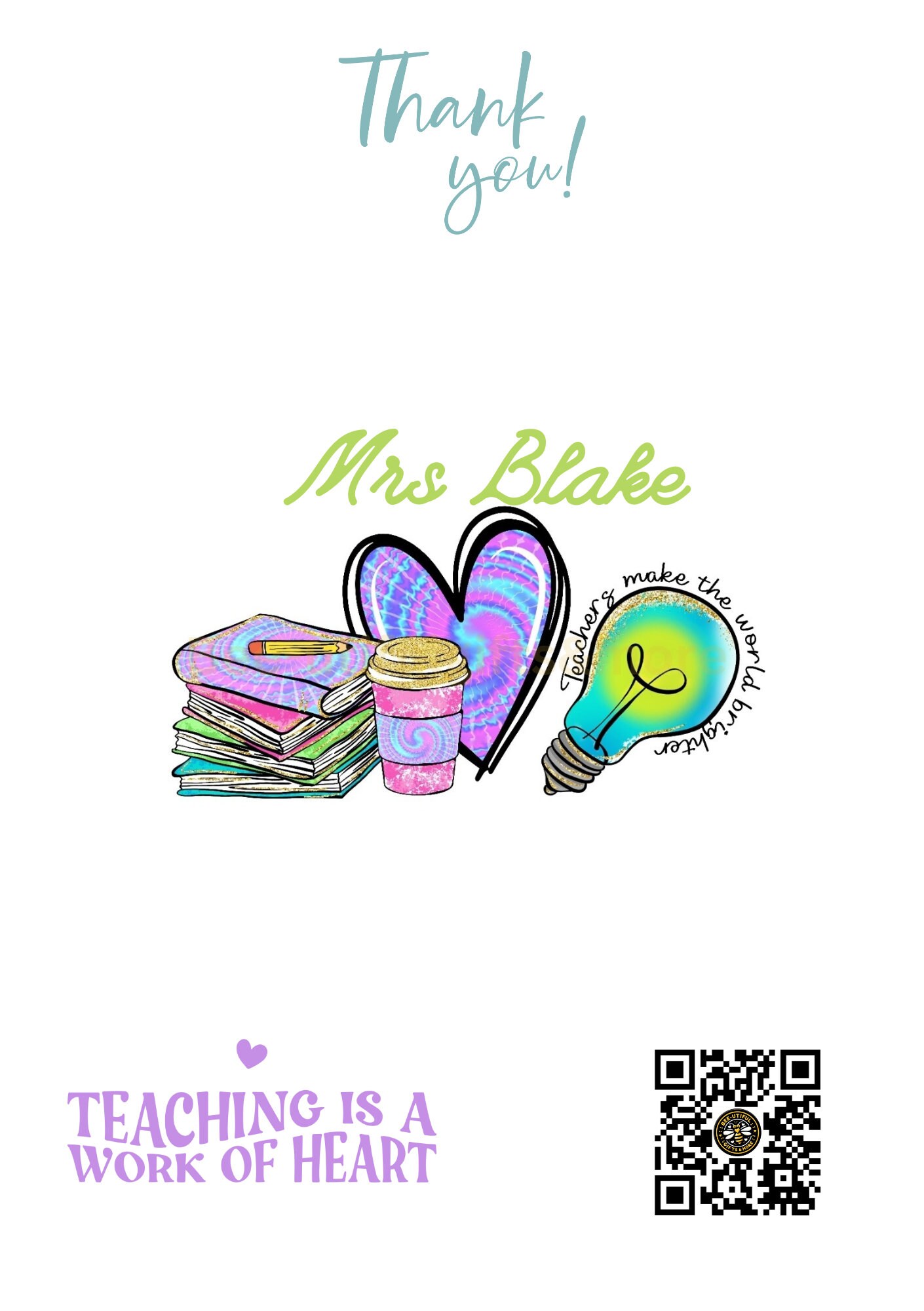 7 X Instant Editable Printable Download,teacher,teaching Assistant ...