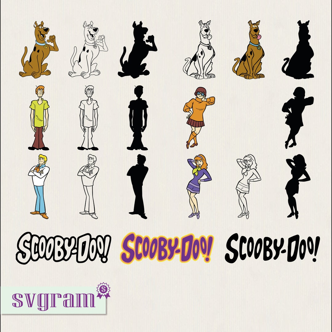 Scooby Dog Svg Shaggy Svg Velma Daphne and Fred Cartoon - Etsy