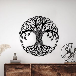 Metal Tree of Life Wall Art: Black Nature Decoration - Etsy