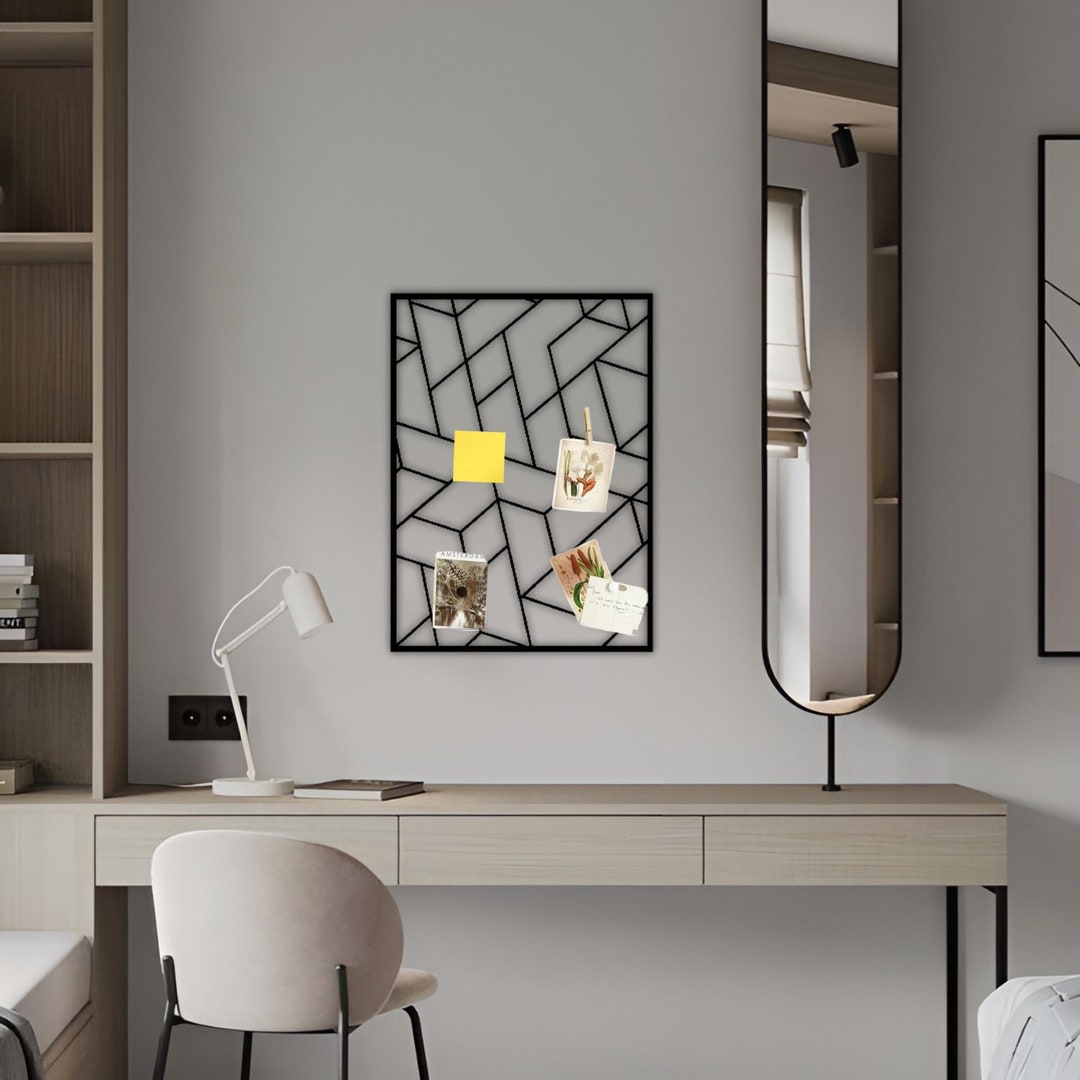 Metal Photo Grid Art Wall Decor, Student Notice Display Panel, Office ...