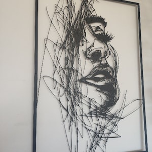 Minimalist Metal Woman Line Art: Modern Home Wall Decor - Etsy