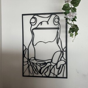 Frog Wall Art, Frog Sign, Metal Wall Décor, Metal Animal Decor, Frog ...