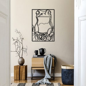 Frog Wall Art, Frog Sign, Metal Wall Décor, Metal Animal Decor, Frog ...