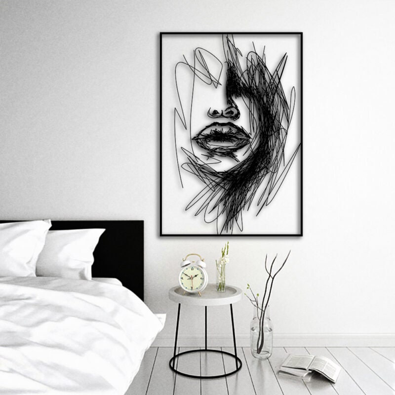 Woman Metal Wall Decor, Bathroom Wall Art, Metal Art Wall Sculpture ...