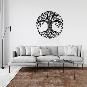 Metal Tree of Life Wall Art: Black Nature Decoration - Etsy