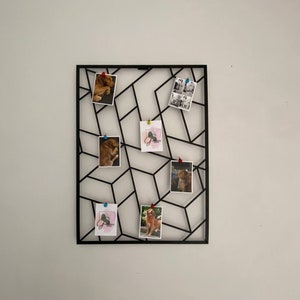 Metal Photo Grid Art Wall Decor, Student Notice Display Panel, Office ...