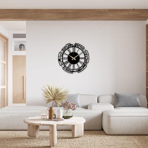 Modern Metal Wall Clock, Unique Wall Clock, Livingroom Clock Decor ...