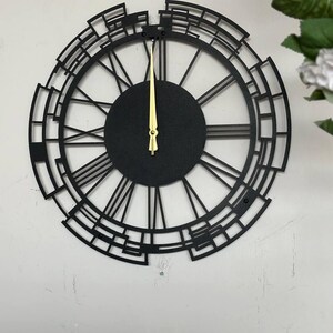 Modern Metal Wall Clock, Unique Wall Clock, Livingroom Clock Decor ...