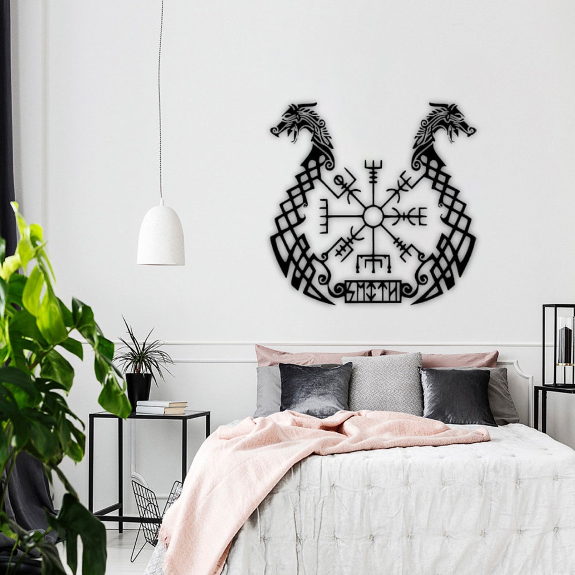 Vegvisir Metal Wall Art: Norse Viking Symbol Decor - Etsy