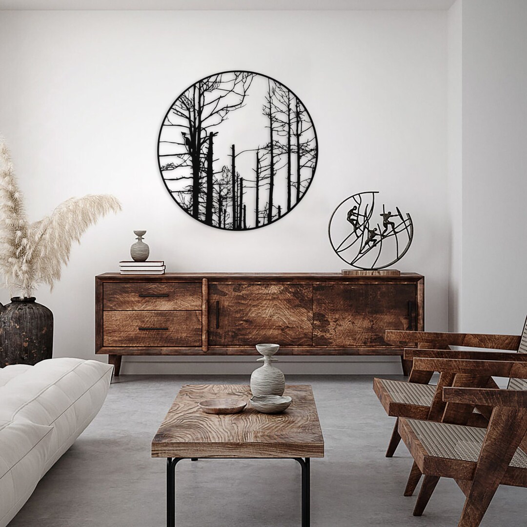 Metal Wall Art, Tree Wall Art, Metal Wall Décor, Metal Flower Decor ...