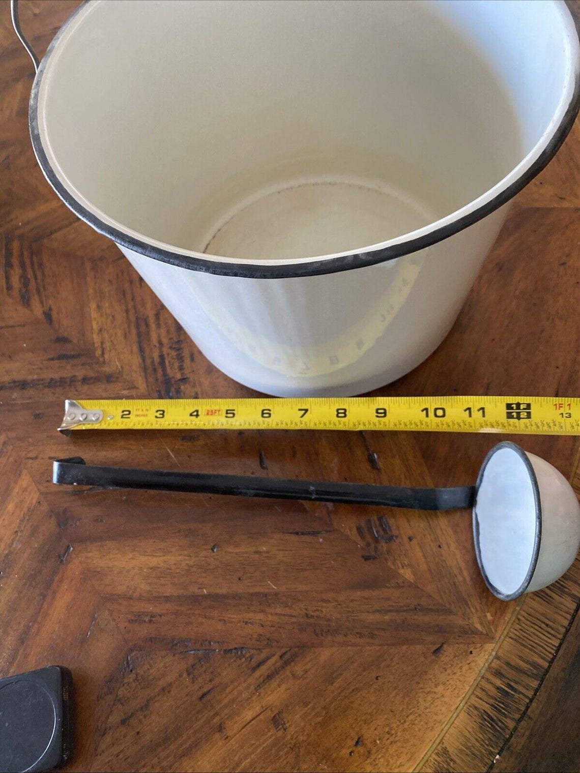 Enamel 3pc Vintage Pail With Dipper and Cup - Etsy