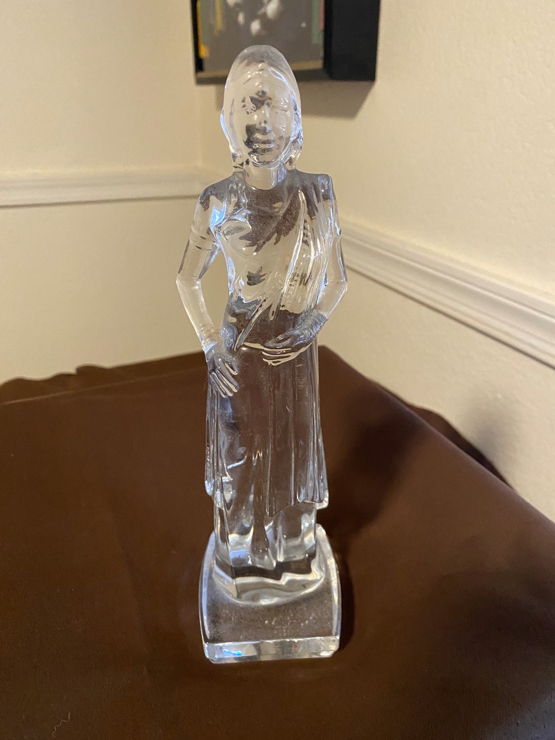 Indian Lady Crystal Clear Glass Figurine - Etsy