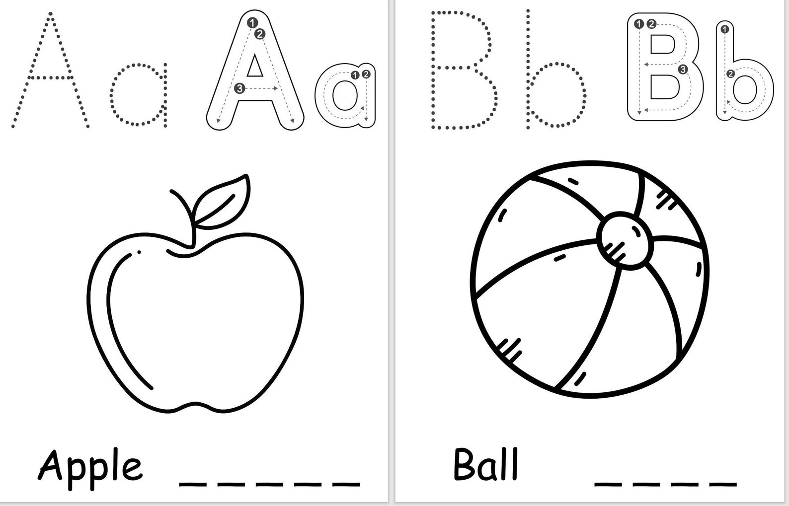 ABC Tracing, Coloring and Writing for Preschool - Etsy