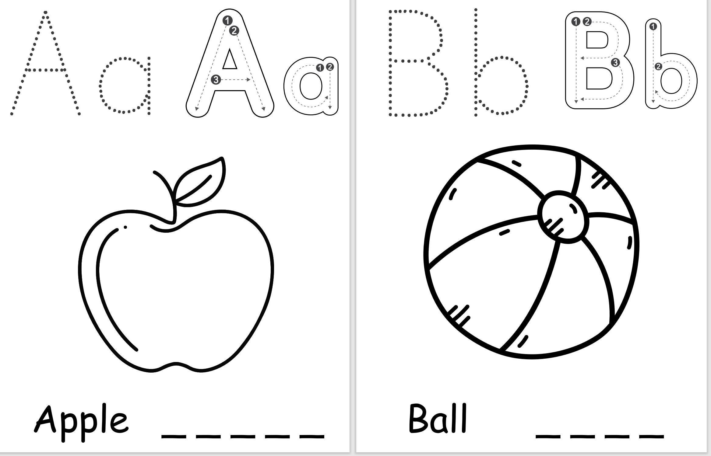 ABC Tracing, Coloring and Writing for Preschool - Etsy