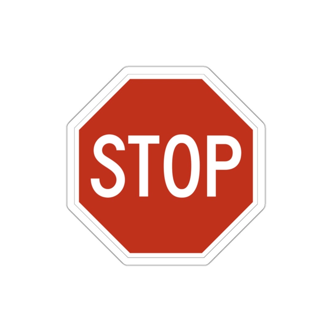 Stop Sign Sticker High Quality Laminate Vinyl Water-resistant - Etsy
