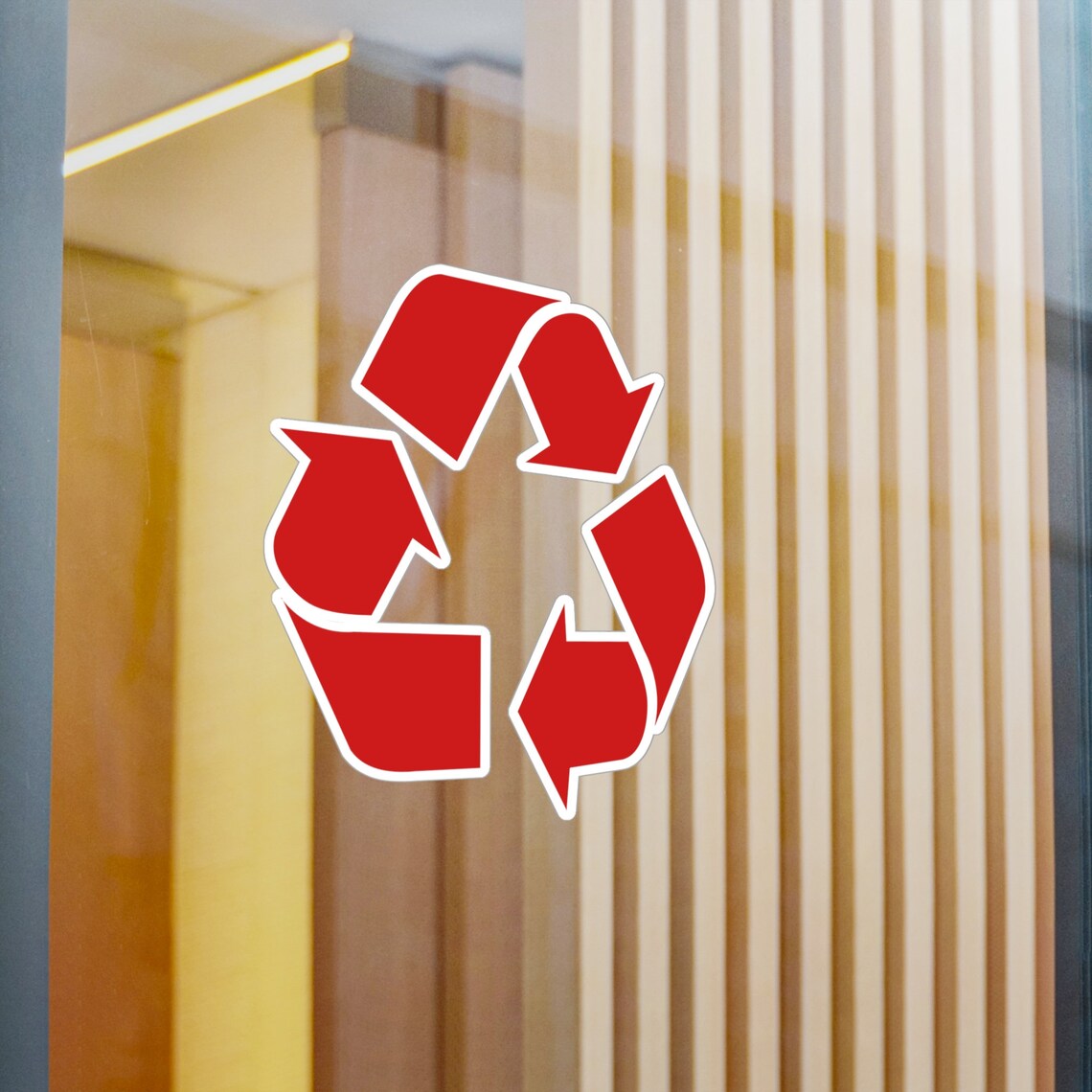 Red Recycle Sign Vinyl Decal, Recycle Symbol Sticker - Etsy