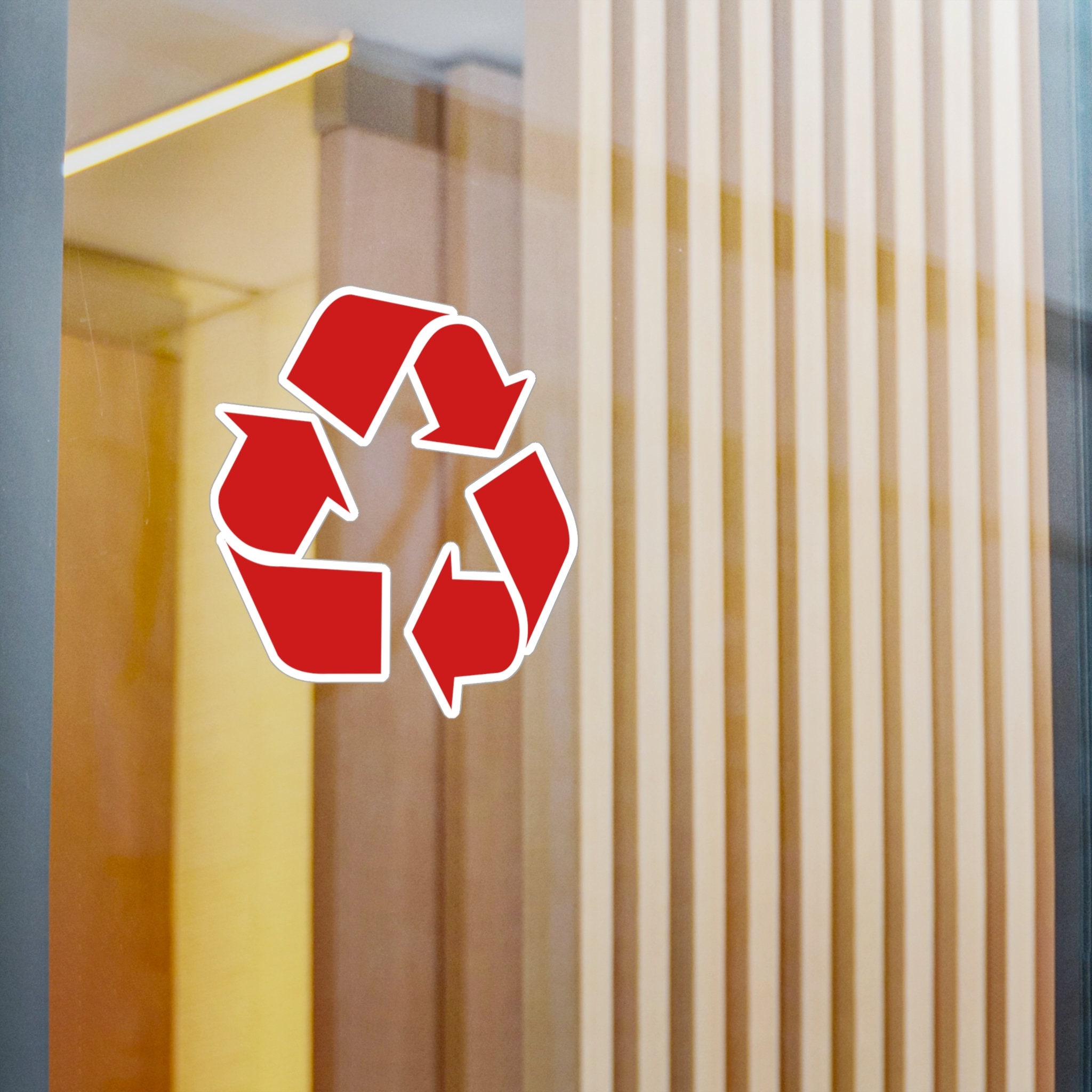 Red Recycle Sign Vinyl Decal, Recycle Symbol Sticker - Etsy