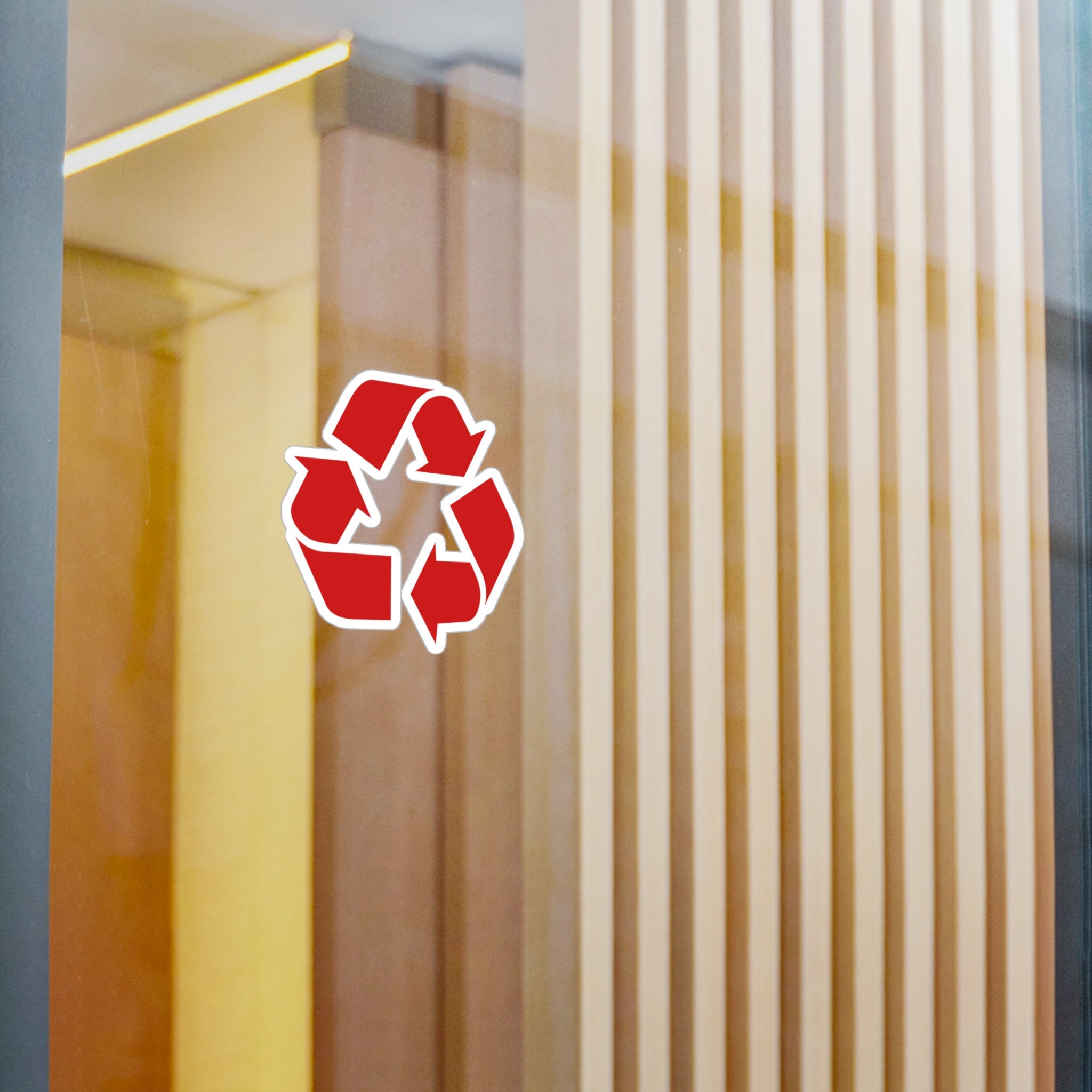 Red Recycle Sign Vinyl Decal, Recycle Symbol Sticker - Etsy