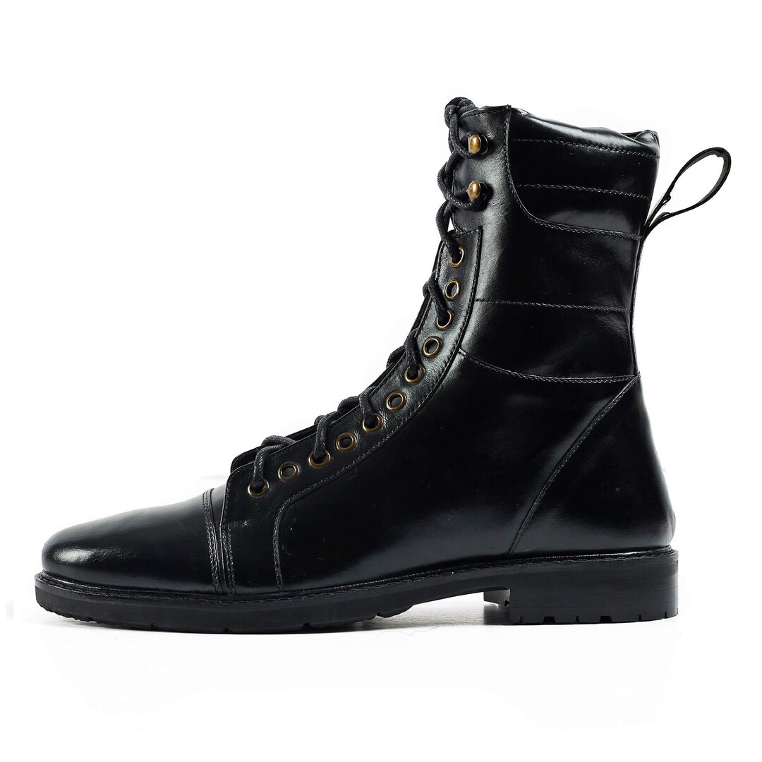 Genuine Leather Handmade Long Boots Men - Wyatt - VV212 - Etsy