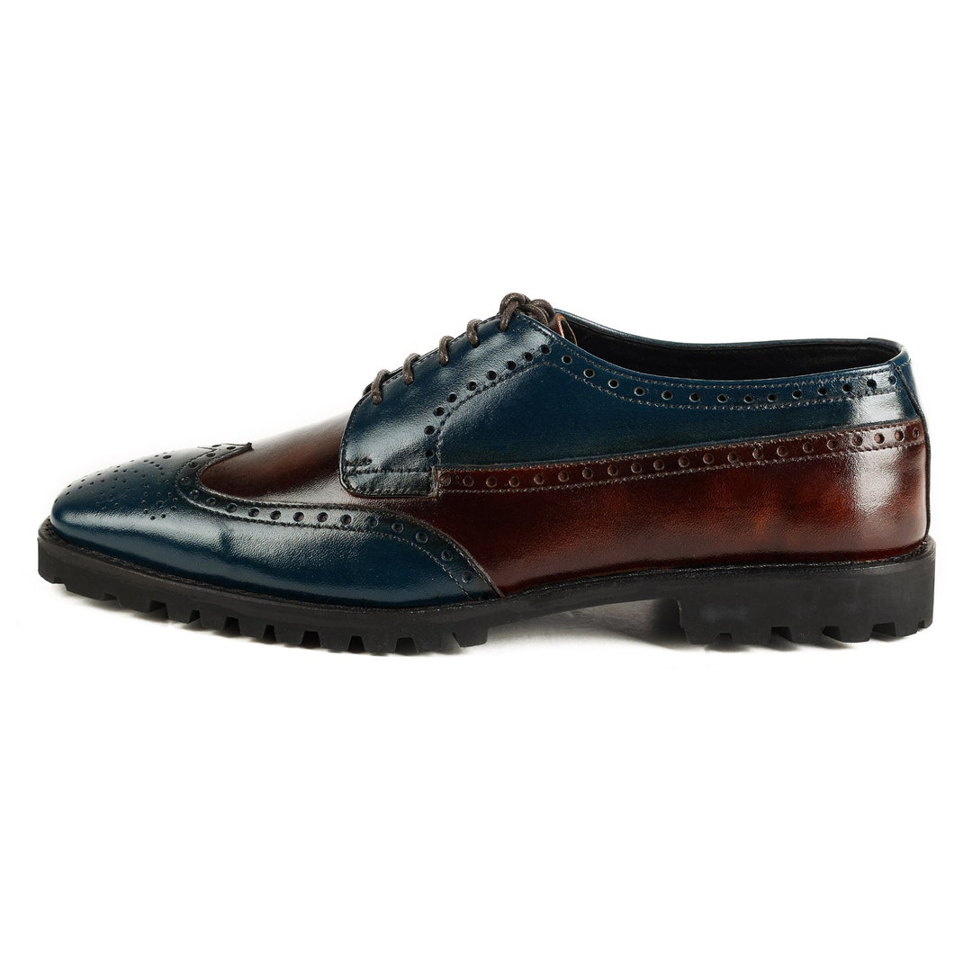 Genuine Leather Handmade Derby Shoes Men - Remington - VV168 - Etsy