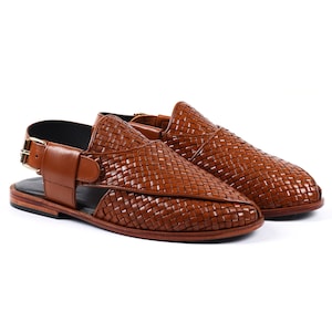 Genuine Leather Handmade Peshawari Chappal Men - Serkan - VV214 - Etsy