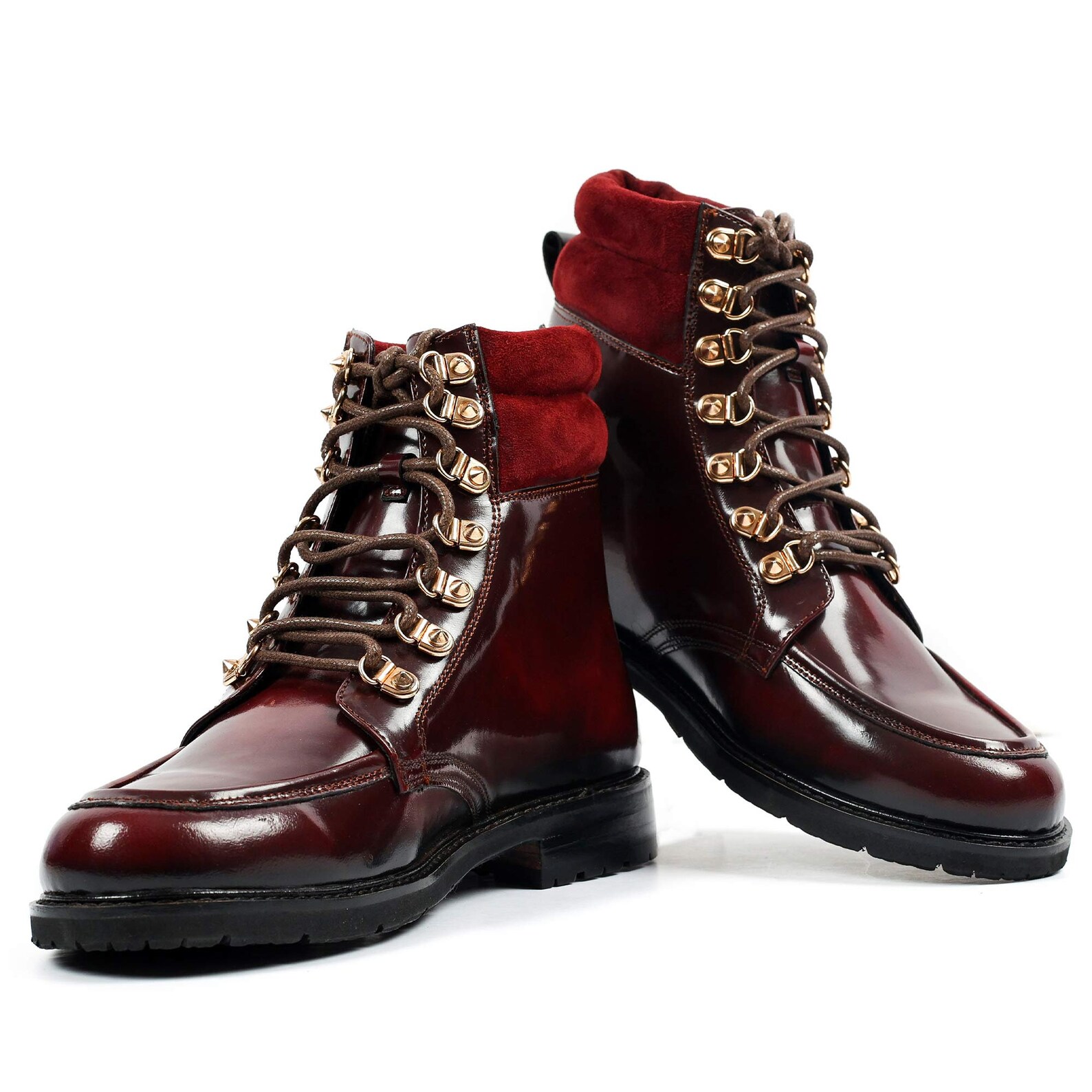 Genuine Leather Handmade Long Boots Men - Nolan Burgundy - VV208 - Etsy