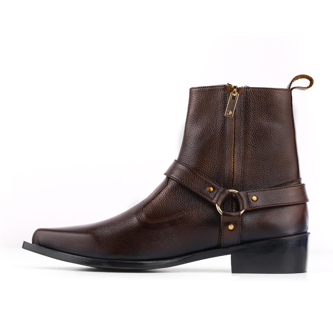 Genuine Leather Handmade Long Boots Men - Bastian - VV237 - Etsy
