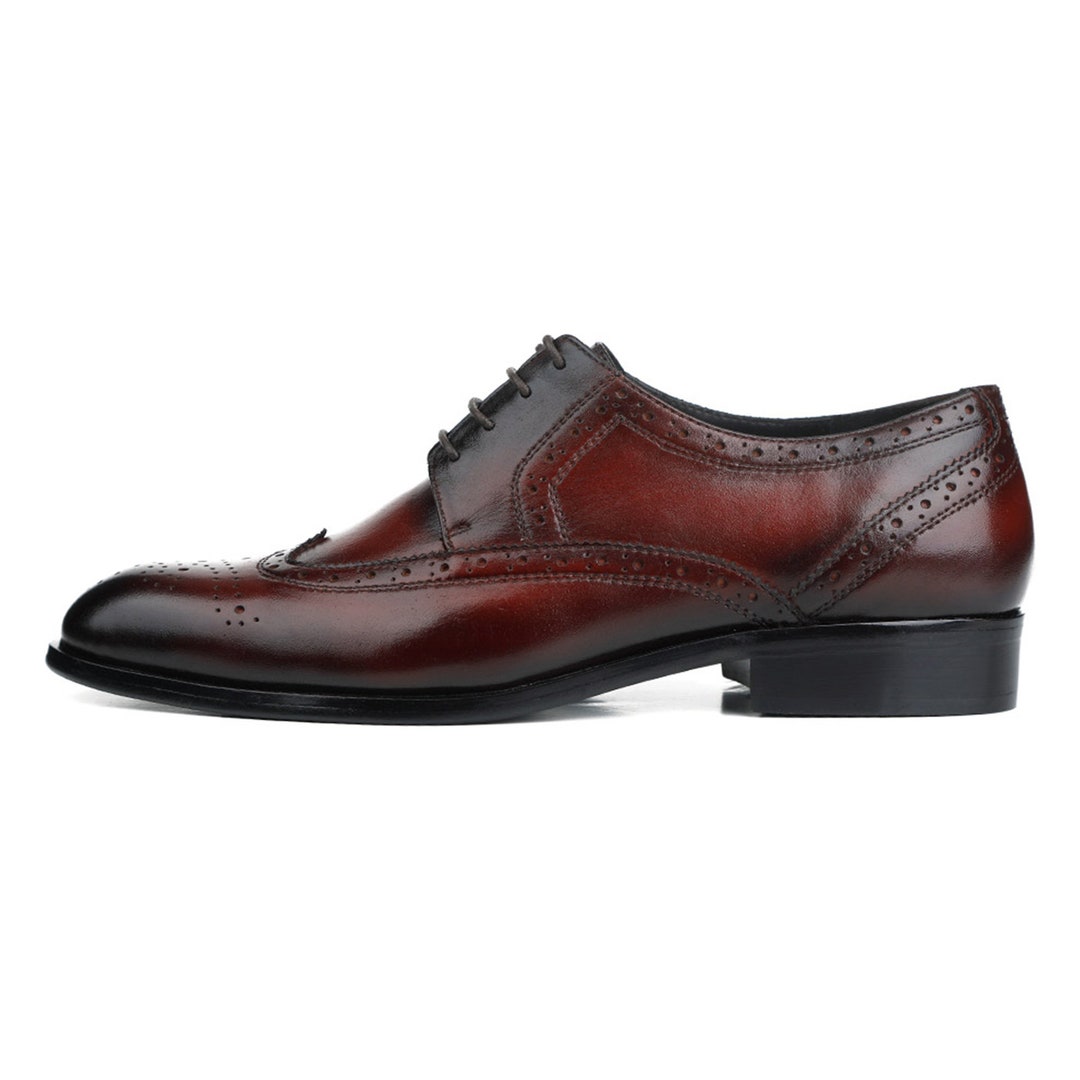 Genuine Leather Handmade Derby Shoes Men - Navarone - VV127 - Etsy