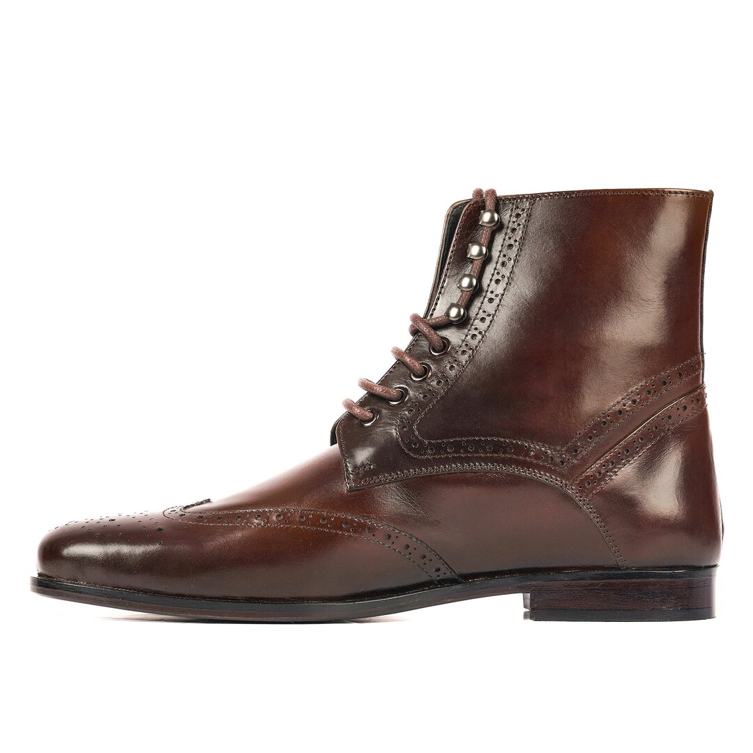 Genuine Leather Handmade Long Boots Men - Santiagon - VV227 - Etsy