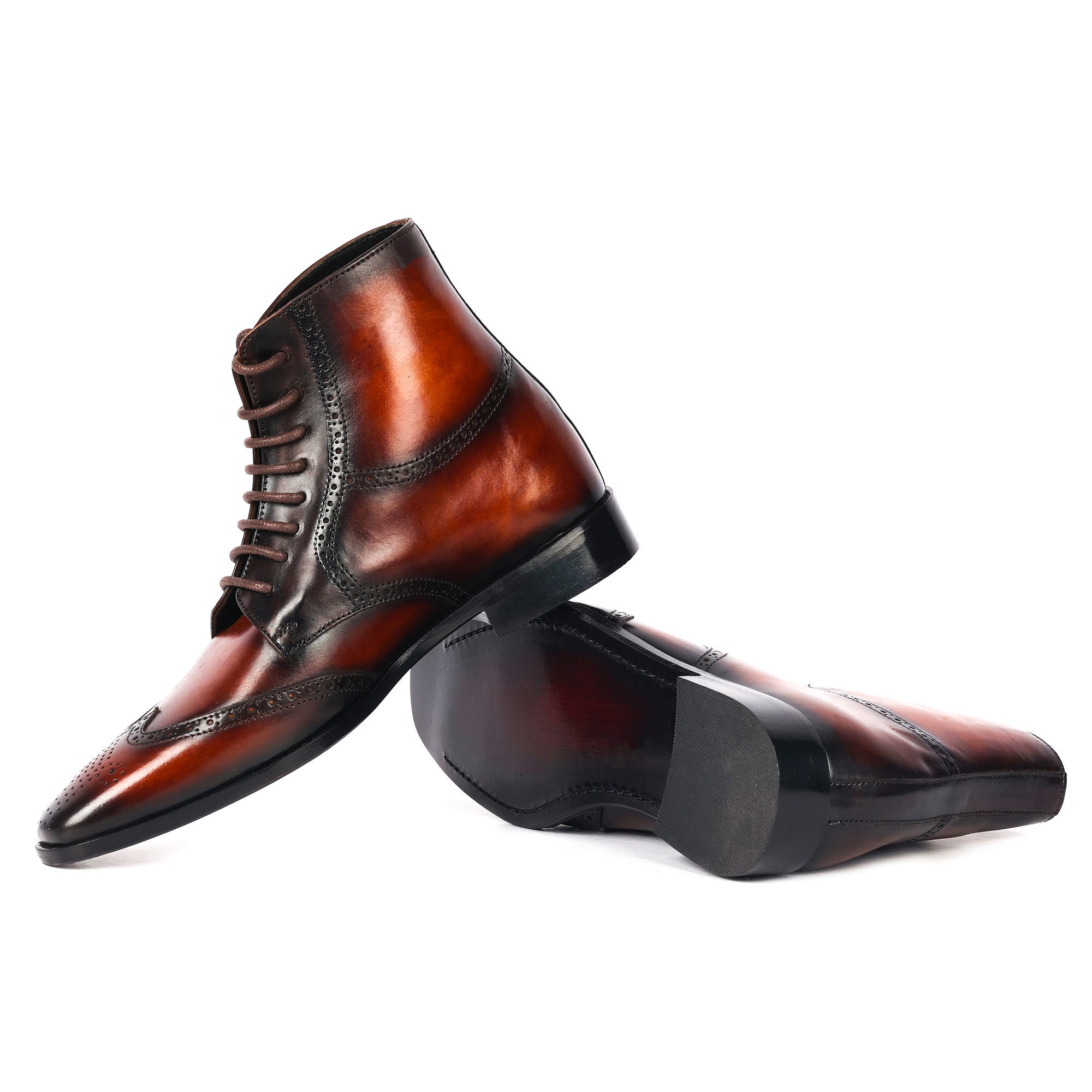 Genuine Leather Handmade Long Boots Men - Aspen - VV228 - Etsy