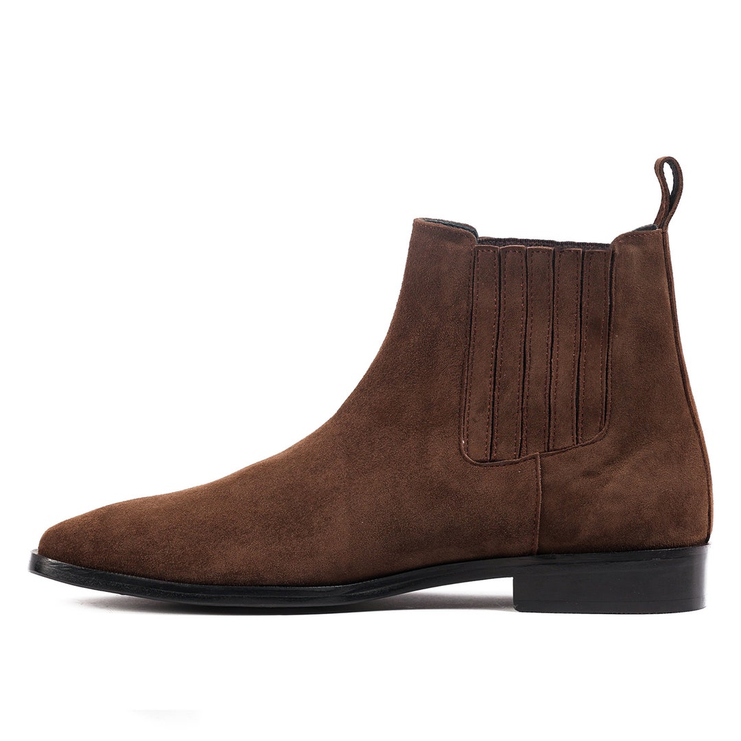 Genuine Leather Handmade Long Boots Men - Varese Brown - VV182 - Etsy