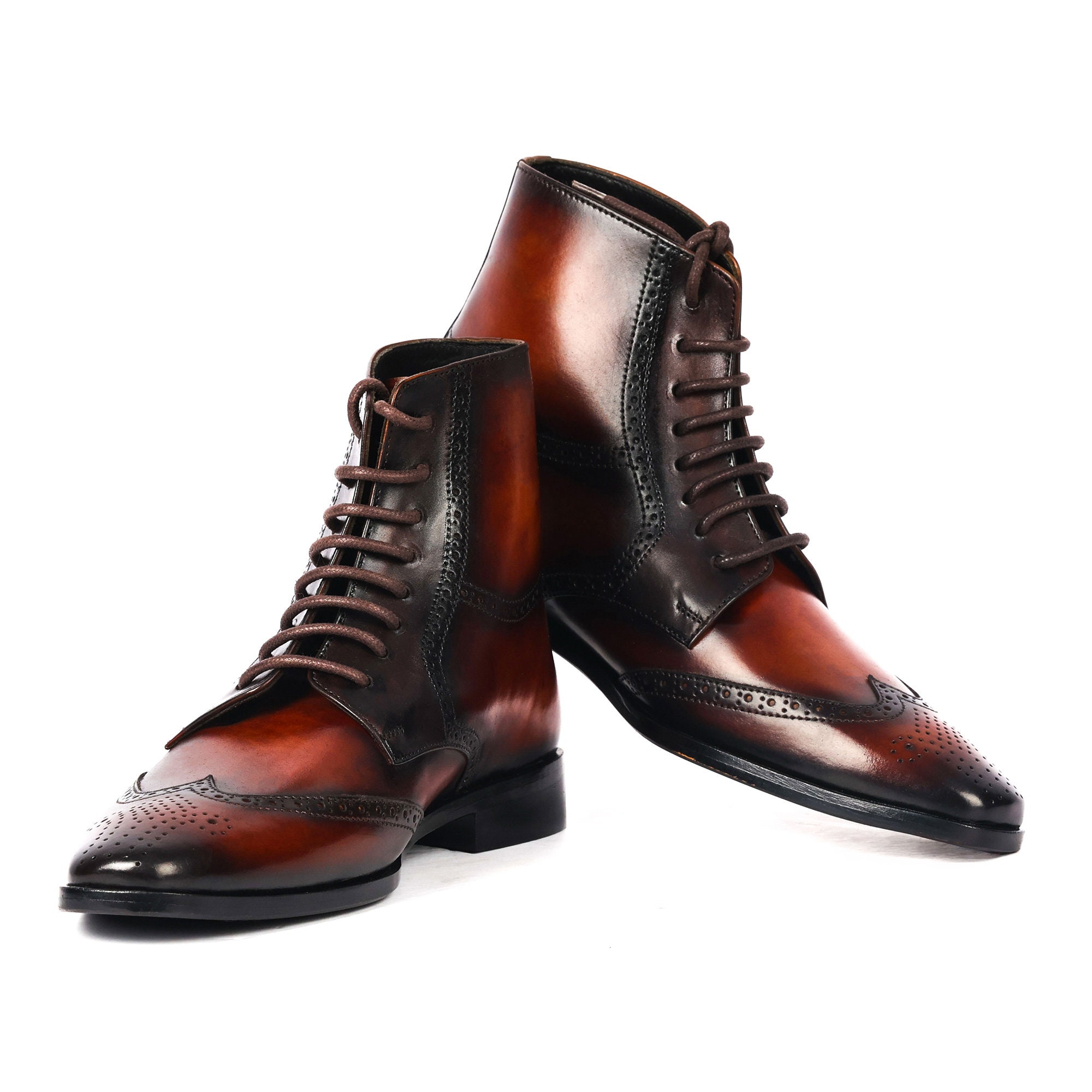 Genuine Leather Handmade Long Boots Men - Aspen - VV228 - Etsy