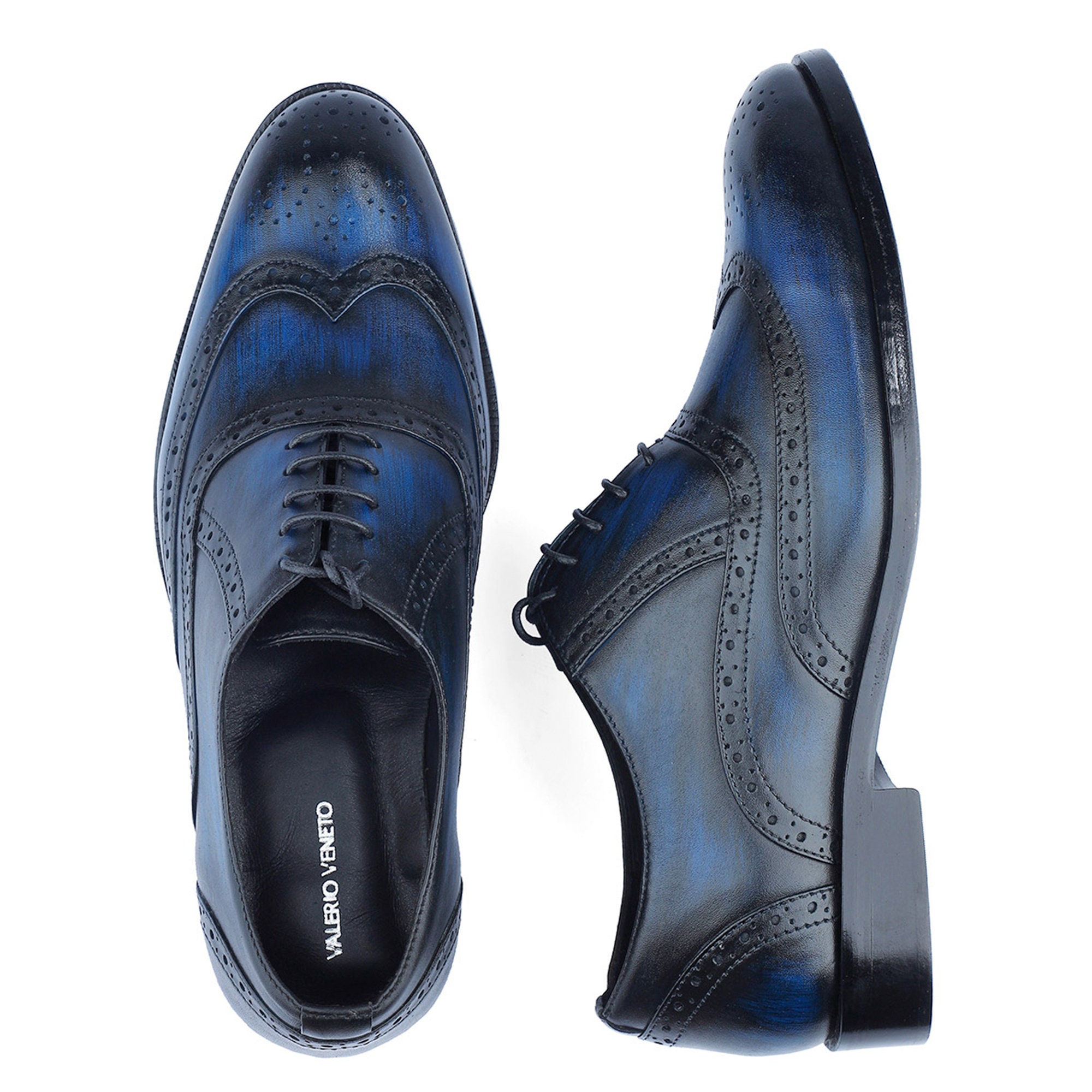 Genuine Leather Handmade Oxford Shoes Men Alfonso VV100 - Etsy